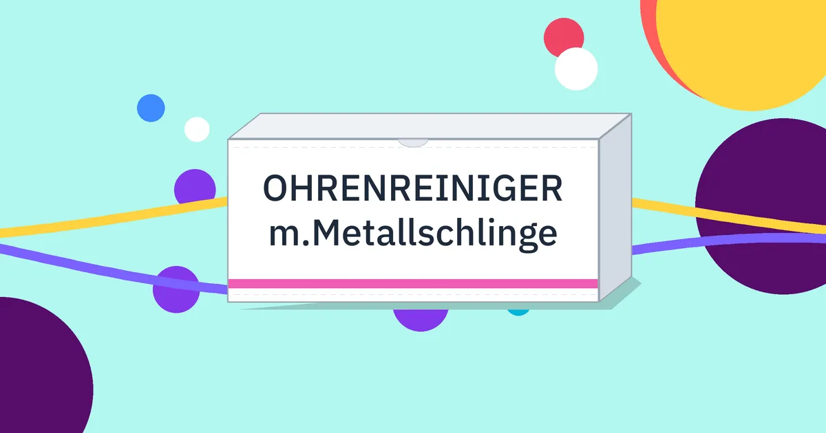 Symbolbild: Packung mit der Aufschrift OHRENREINIGER m.Metallschlinge (PZN 00943150) – Verfügbarkeit und Bezug in Apotheken in Frankfurt am Main