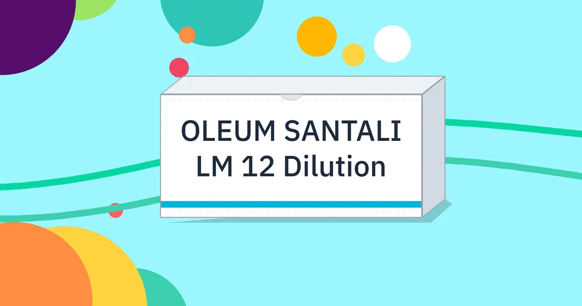 Symbolbild: Packung mit der Aufschrift OLEUM SANTALI LM 12 Dilution (PZN 13623292) – Verfügbarkeit und Bezug in Apotheken in Frankfurt am Main