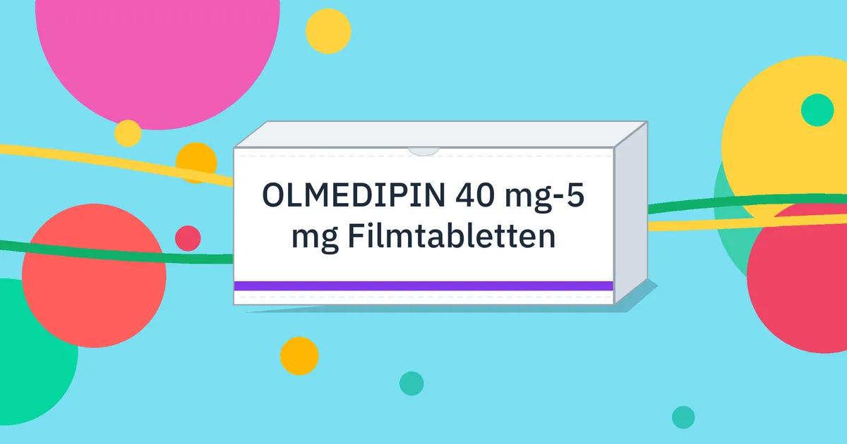 Symbolbild: Packung mit der Aufschrift OLMEDIPIN 40 mg-5 mg Filmtabletten (PZN 13752641) – Verfügbarkeit und Bezug in Apotheken in Frankfurt am Main
