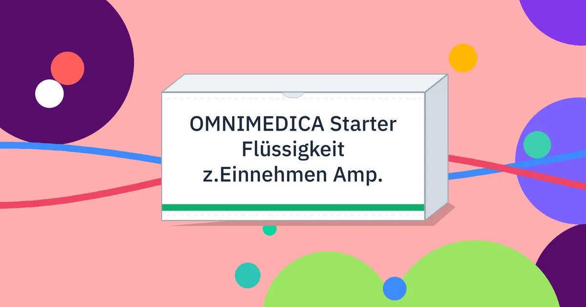 Symbolbild: Packung mit der Aufschrift OMNIMEDICA Starter Flüssigkeit z.Einnehmen Amp. (PZN 19142889) – Verfügbarkeit und Bezug in Apotheken in Frankfurt am Main