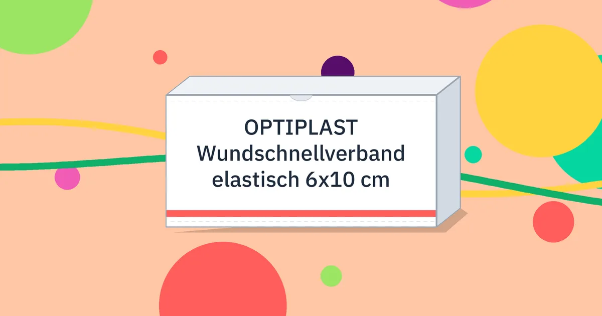 Symbolbild: Packung mit der Aufschrift OPTIPLAST Wundschnellverband elastisch 6x10 cm (PZN 02166503) – Verfügbarkeit und Bezug in Apotheken in Frankfurt am Main