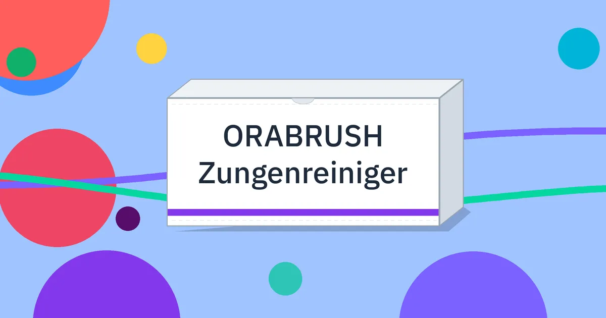 Symbolbild: Packung mit der Aufschrift ORABRUSH Zungenreiniger (PZN 14028060) – Verfügbarkeit und Bezug in Apotheken in Frankfurt am Main