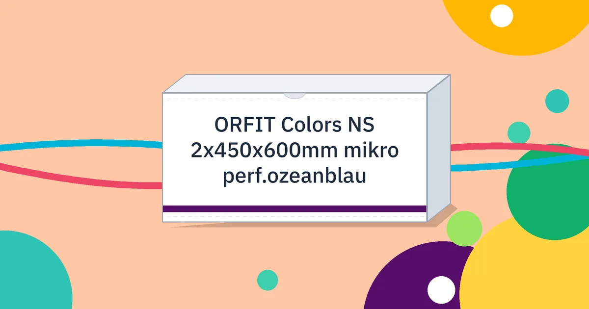 Symbolbild: Packung mit der Aufschrift ORFIT Colors NS 2x450x600mm mikro perf.ozeanblau (PZN 19396816) – Verfügbarkeit und Bezug in Apotheken in Frankfurt am Main