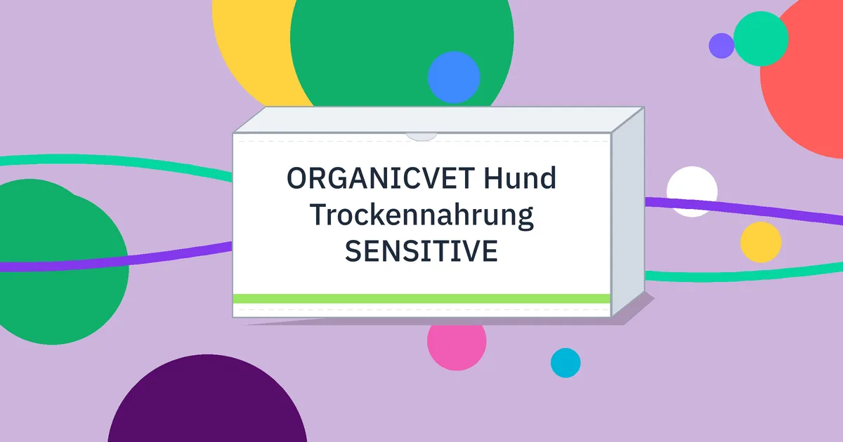 Symbolbild: Packung mit der Aufschrift ORGANICVET Hund Trockennahrung SENSITIVE (PZN 10921741) – Verfügbarkeit und Bezug in Apotheken in Frankfurt am Main