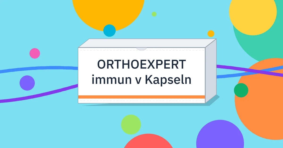 Symbolbild: Packung mit der Aufschrift ORTHOEXPERT immun v Kapseln (PZN 17580651) – Verfügbarkeit und Bezug in Apotheken in Frankfurt am Main