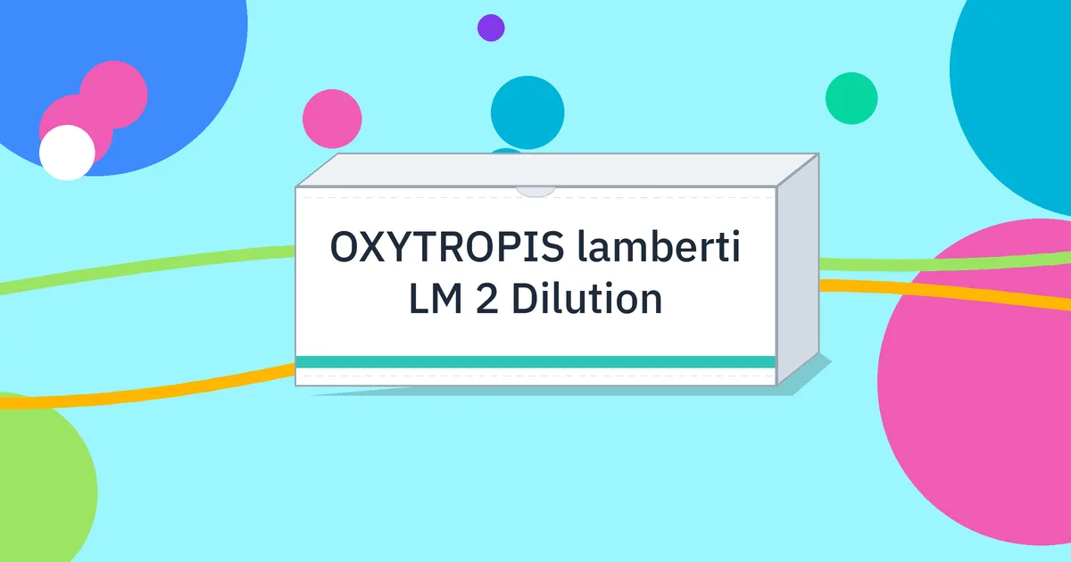 Symbolbild: Packung mit der Aufschrift OXYTROPIS lamberti LM 2 Dilution (PZN 13629745) – Verfügbarkeit und Bezug in Apotheken in Frankfurt am Main