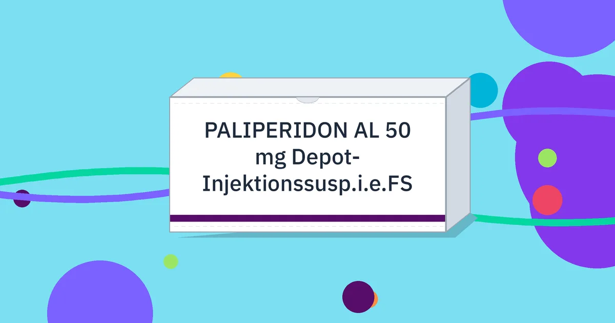 Symbolbild: Packung mit der Aufschrift PALIPERIDON AL 50 mg Depot-Injektionssusp.i.e.FS (PZN 19236142) – Verfügbarkeit und Bezug in Apotheken in Frankfurt am Main