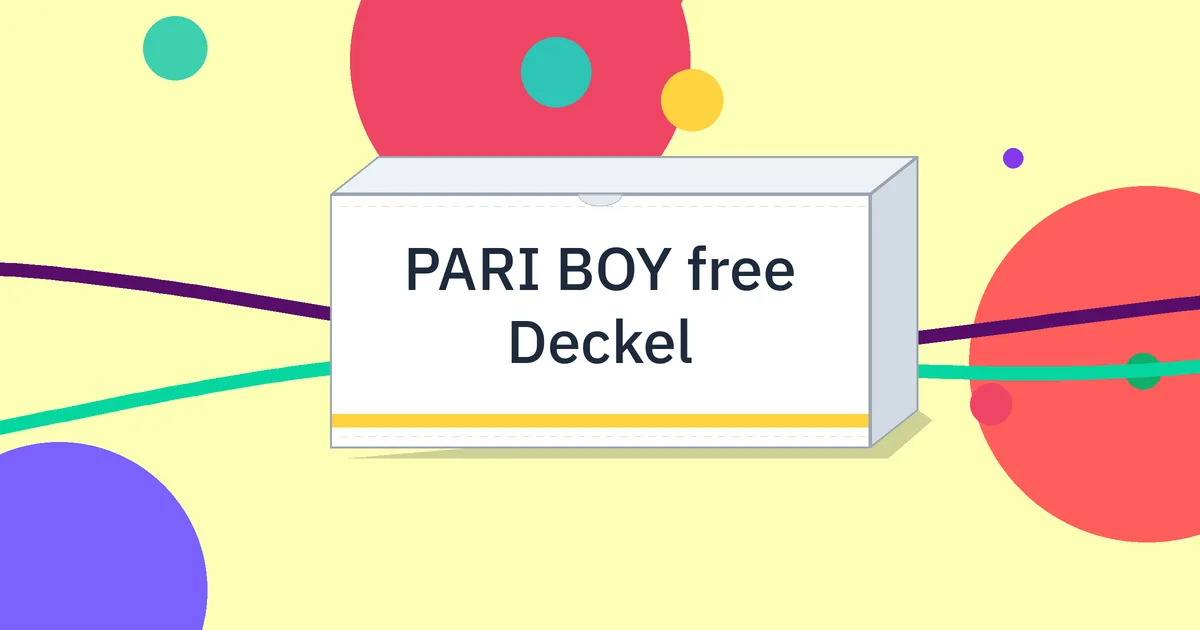 Symbolbild: Packung mit der Aufschrift PARI BOY free Deckel (PZN 14047525) – Verfügbarkeit und Bezug in Apotheken in Frankfurt am Main