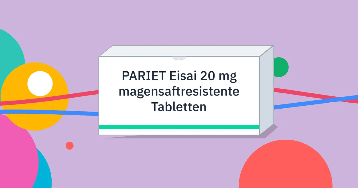 Symbolbild: Packung mit der Aufschrift PARIET Eisai 20 mg magensaftresistente Tabletten (PZN 00176621) – Verfügbarkeit und Bezug in Apotheken in Frankfurt am Main