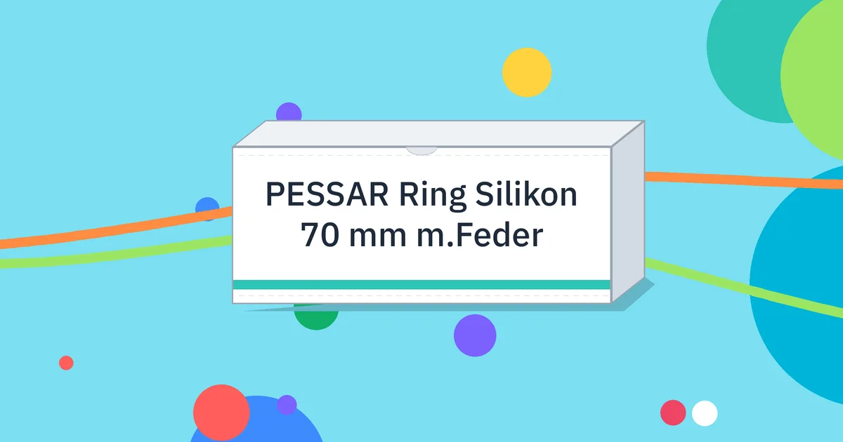 Symbolbild: Packung mit der Aufschrift PESSAR Ring Silikon 70 mm m.Feder (PZN 01734388) – Verfügbarkeit und Bezug in Apotheken in Frankfurt am Main