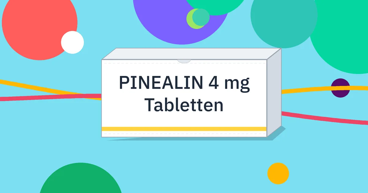 Symbolbild: Packung mit der Aufschrift PINEALIN 4 mg Tabletten (PZN 19140399) – Verfügbarkeit und Bezug in Apotheken in Frankfurt am Main