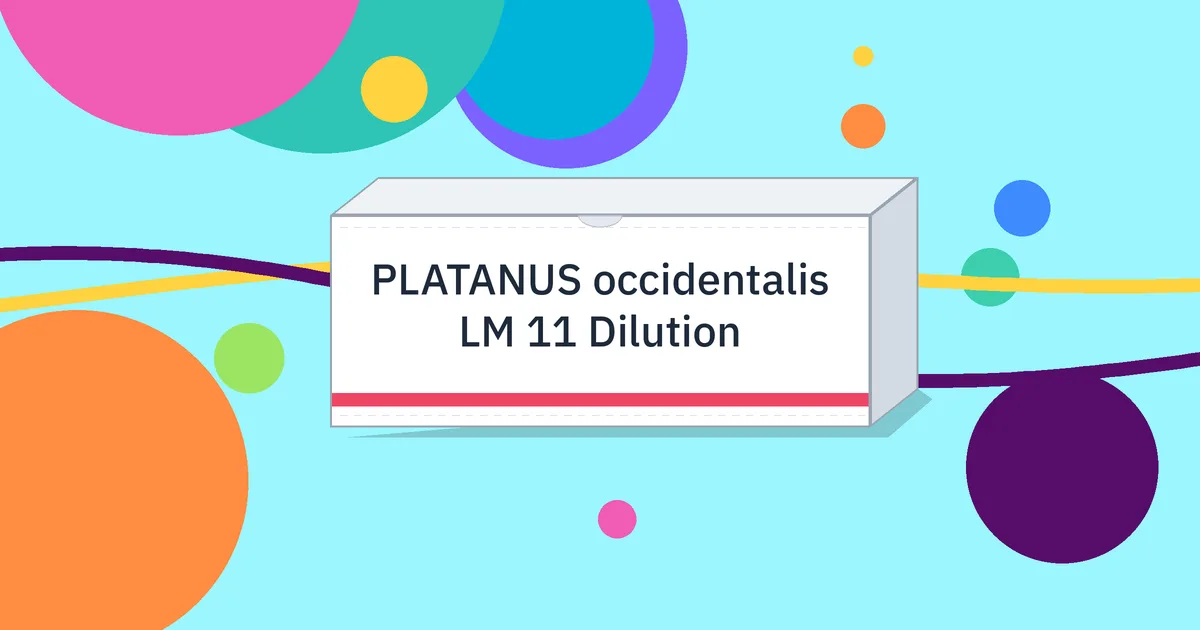 Symbolbild: Packung mit der Aufschrift PLATANUS occidentalis LM 11 Dilution (PZN 13647134) – Verfügbarkeit und Bezug in Apotheken in Frankfurt am Main