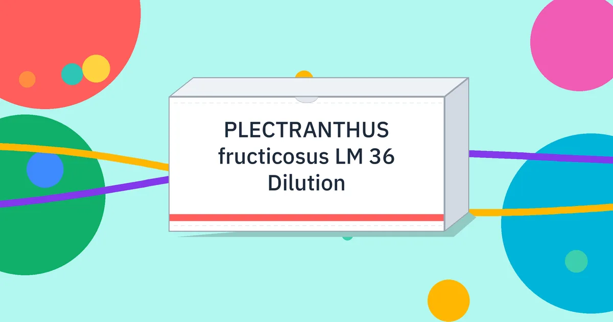 Symbolbild: Packung mit der Aufschrift PLECTRANTHUS fructicosus LM 36 Dilution (PZN 13648754) – Verfügbarkeit und Bezug in Apotheken in Frankfurt am Main