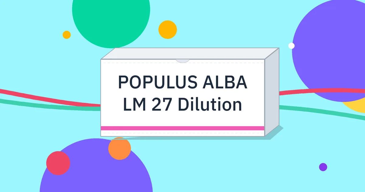 Symbolbild: Packung mit der Aufschrift POPULUS ALBA LM 27 Dilution (PZN 13663972) – Verfügbarkeit und Bezug in Apotheken in Frankfurt am Main