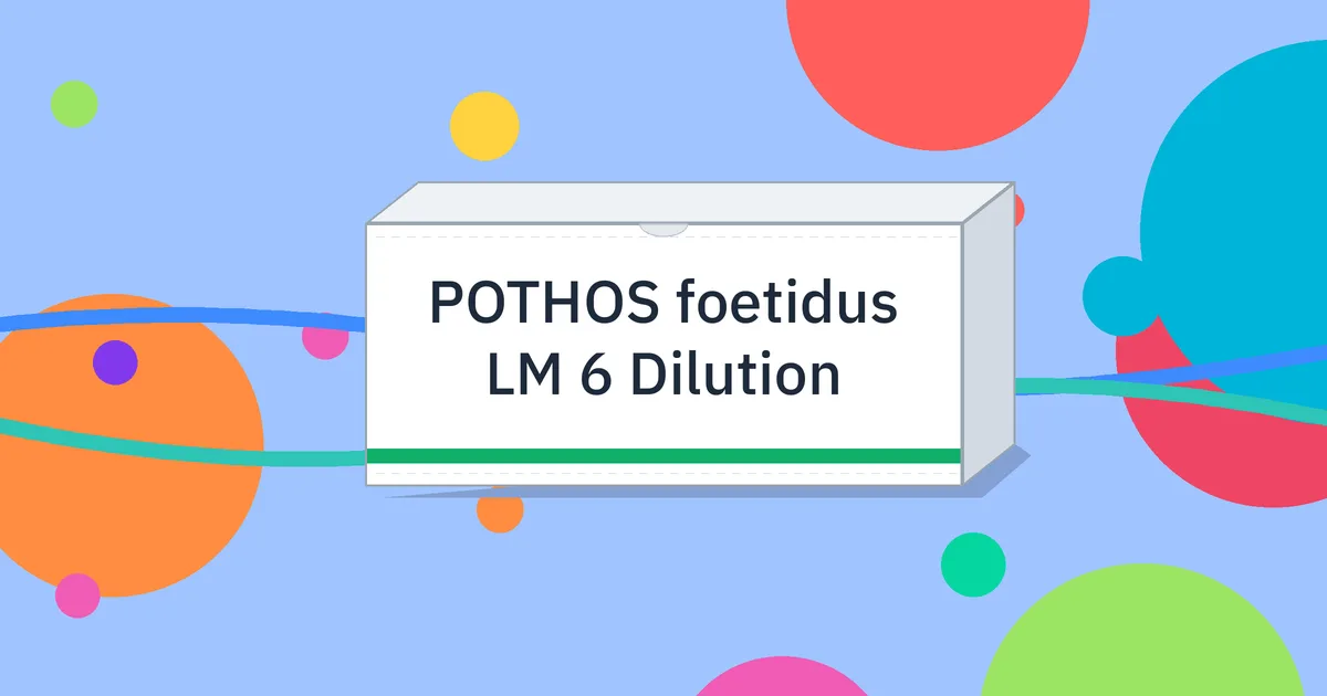 Symbolbild: Packung mit der Aufschrift POTHOS foetidus LM 6 Dilution (PZN 13666048) – Verfügbarkeit und Bezug in Apotheken in Frankfurt am Main