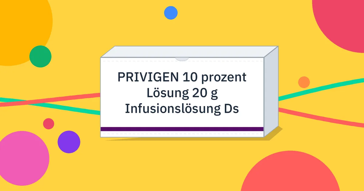 Symbolbild: Packung mit der Aufschrift PRIVIGEN 10 prozent Lösung 20 g Infusionslösung Ds (PZN 09427243) – Verfügbarkeit und Bezug in Apotheken in Frankfurt am Main