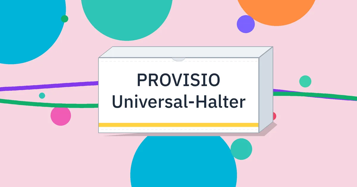 Symbolbild: Packung mit der Aufschrift PROVISIO Universal-Halter (PZN 11881400) – Verfügbarkeit und Bezug in Apotheken in Frankfurt am Main