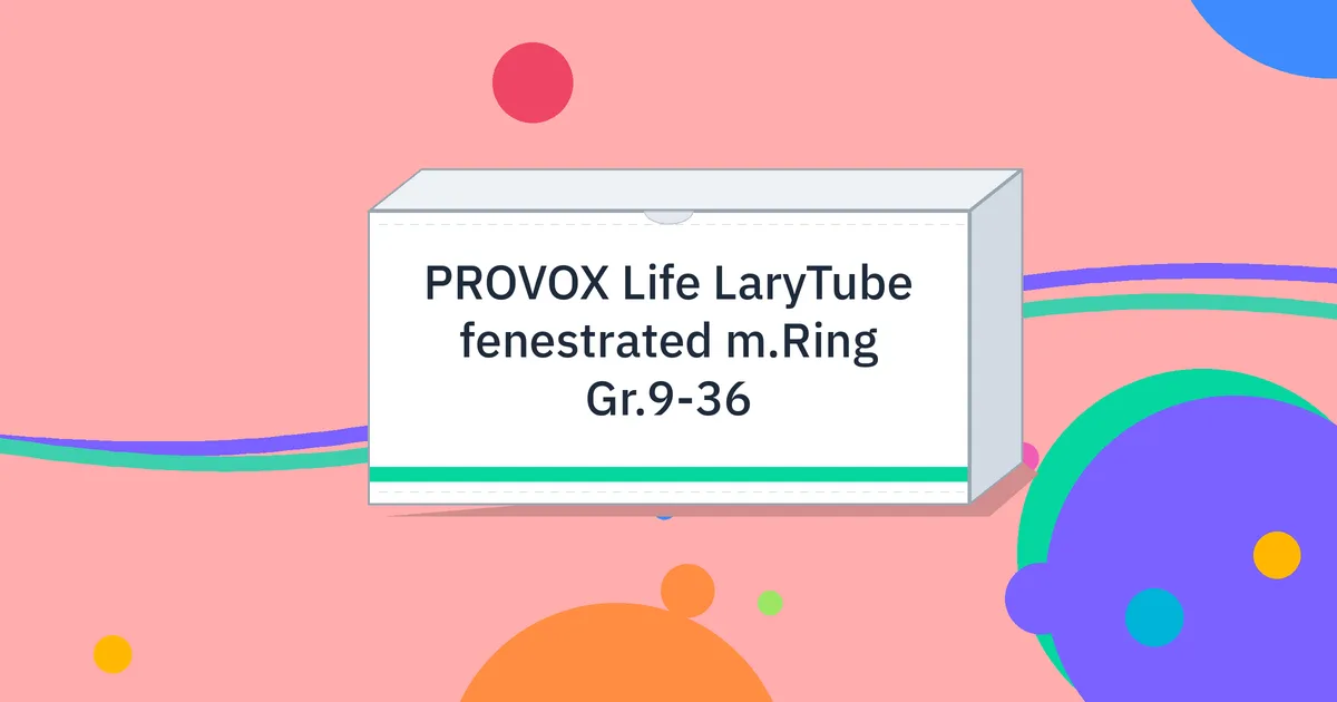 Symbolbild: Packung mit der Aufschrift PROVOX Life LaryTube fenestrated m.Ring Gr.9-36 (PZN 19625524) – Verfügbarkeit und Bezug in Apotheken in Frankfurt am Main