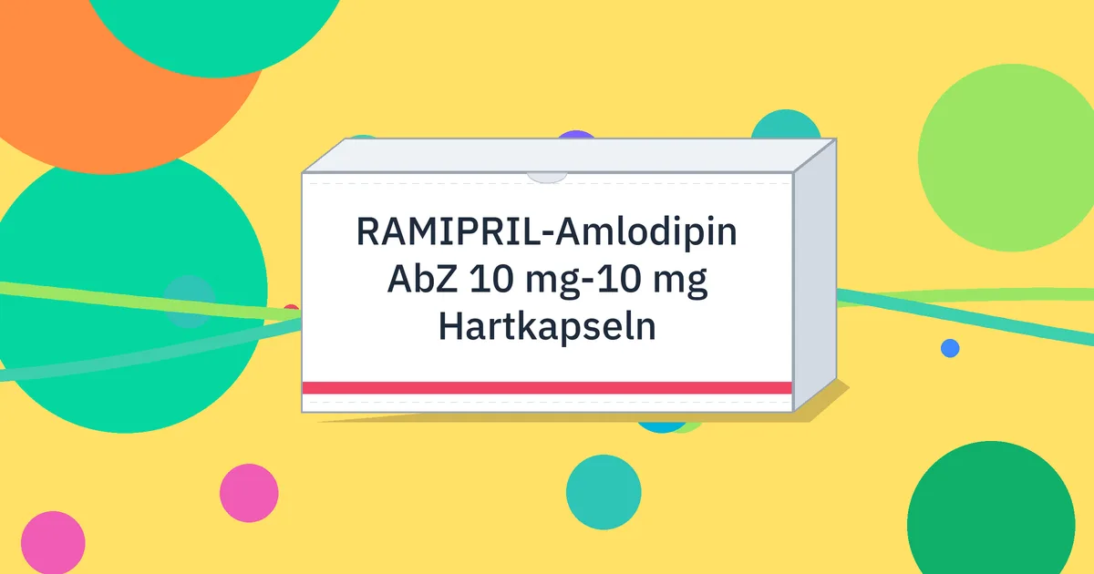 Symbolbild: Packung mit der Aufschrift RAMIPRIL-Amlodipin AbZ 10 mg-10 mg Hartkapseln (PZN 13581926) – Verfügbarkeit und Bezug in Apotheken in Frankfurt am Main