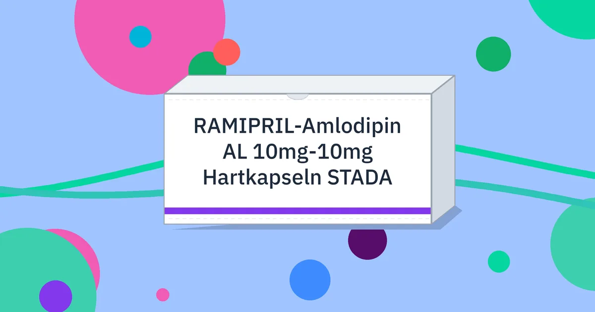 Symbolbild: Packung mit der Aufschrift RAMIPRIL-Amlodipin AL 10mg-10mg Hartkapseln STADA (PZN 19818654) – Verfügbarkeit und Bezug in Apotheken in Frankfurt am Main