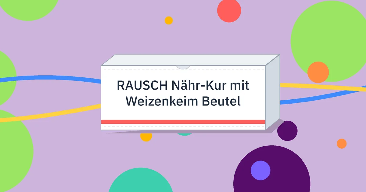 Symbolbild: Packung mit der Aufschrift RAUSCH Nähr-Kur mit Weizenkeim Beutel (PZN 18908378) – Verfügbarkeit und Bezug in Apotheken in Frankfurt am Main