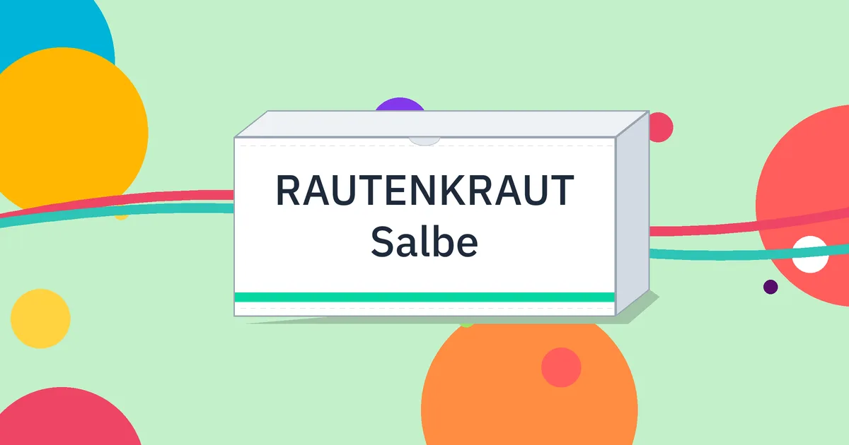 Symbolbild: Packung mit der Aufschrift RAUTENKRAUT Salbe (PZN 18301736) – Verfügbarkeit und Bezug in Apotheken in Frankfurt am Main
