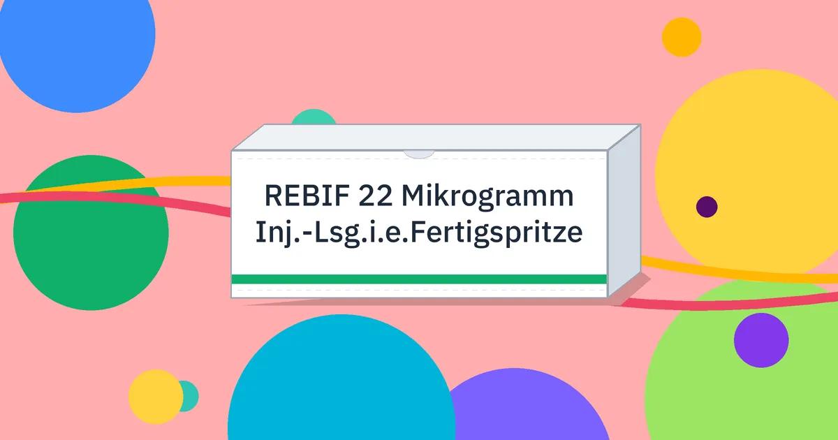 Symbolbild: Packung mit der Aufschrift REBIF 22 Mikrogramm Inj.-Lsg.i.e.Fertigspritze (PZN 06901603) – Verfügbarkeit und Bezug in Apotheken in Frankfurt am Main
