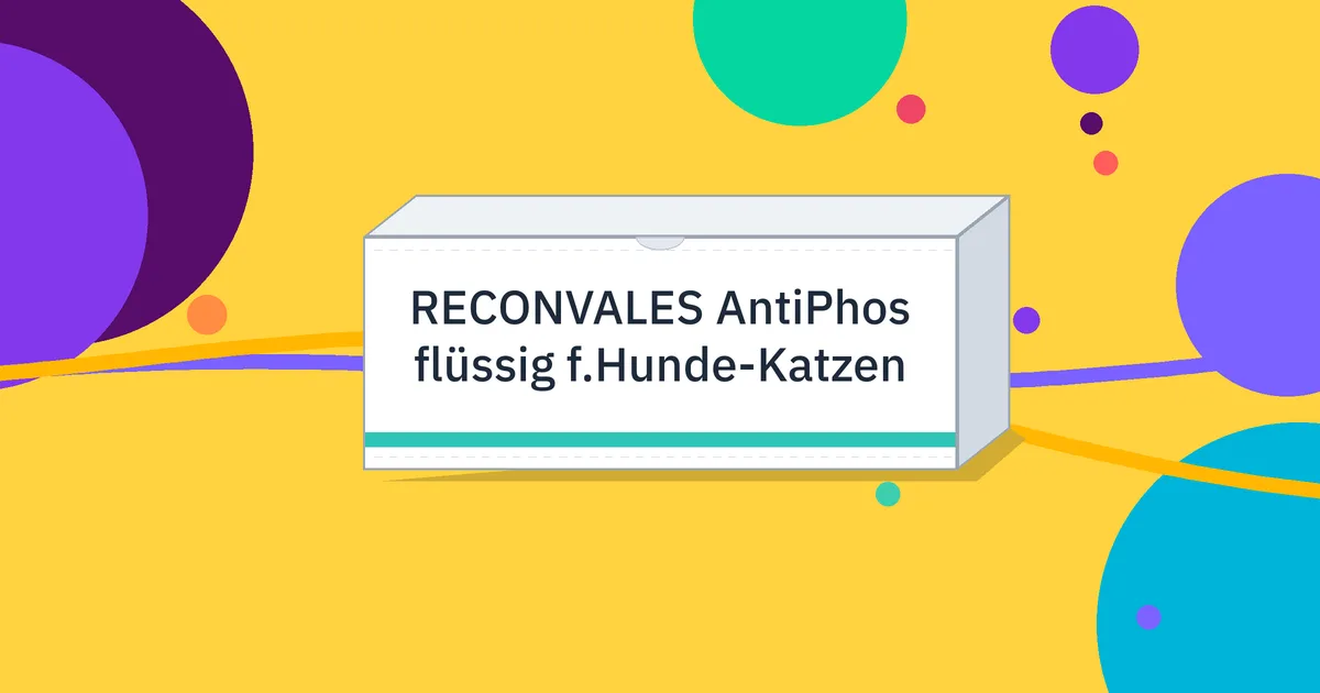Symbolbild: Packung mit der Aufschrift RECONVALES AntiPhos flüssig f.Hunde-Katzen (PZN 11095877) – Verfügbarkeit und Bezug in Apotheken in Frankfurt am Main