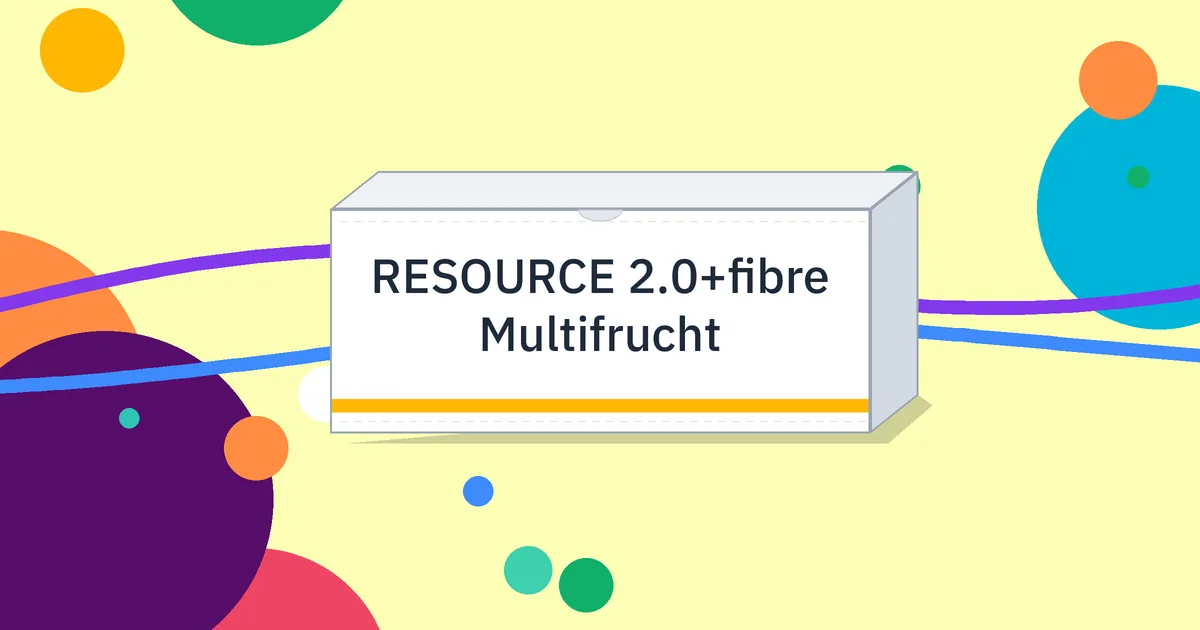 Symbolbild: Packung mit der Aufschrift RESOURCE 2.0+fibre Multifrucht (PZN 20051123) – Verfügbarkeit und Bezug in Apotheken in Frankfurt am Main