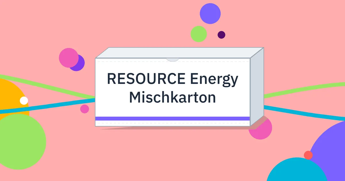 Symbolbild: Packung mit der Aufschrift RESOURCE Energy Mischkarton (PZN 20273131) – Verfügbarkeit und Bezug in Apotheken in Frankfurt am Main