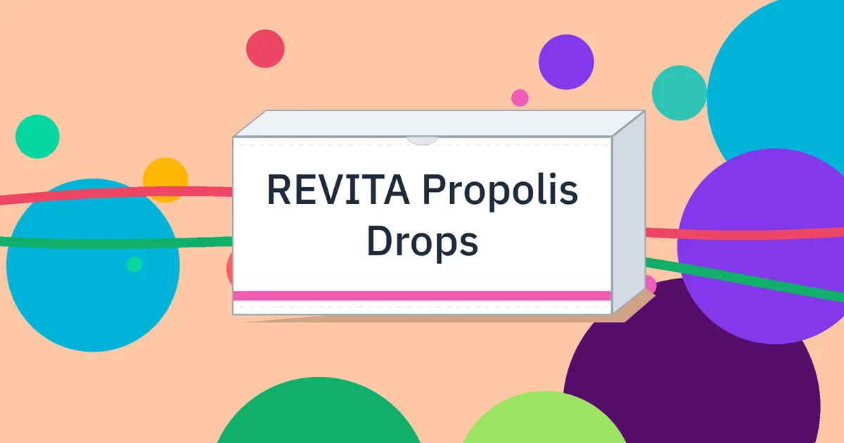 Symbolbild: Packung mit der Aufschrift REVITA Propolis Drops (PZN 02459168) – Verfügbarkeit und Bezug in Apotheken in Frankfurt am Main
