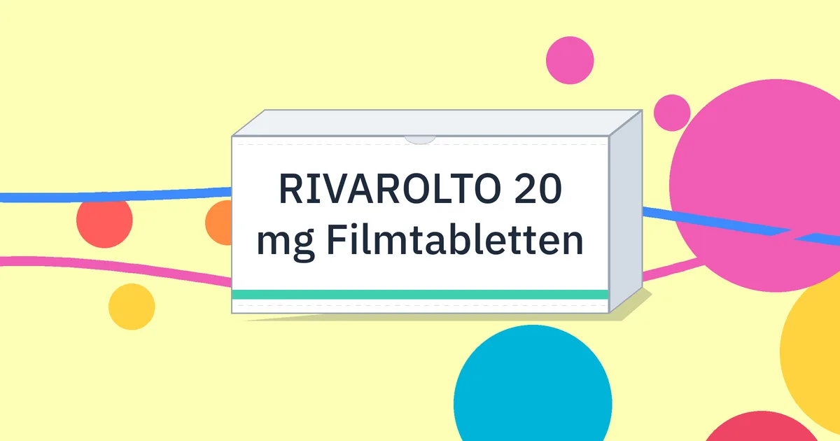 Symbolbild: Packung mit der Aufschrift RIVAROLTO 20 mg Filmtabletten (PZN 19205733) – Verfügbarkeit und Bezug in Apotheken in Frankfurt am Main