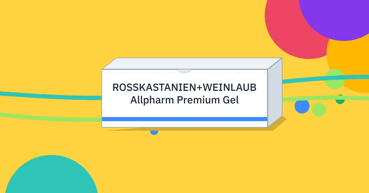 Symbolbild: Packung mit der Aufschrift ROSSKASTANIEN+WEINLAUB Allpharm Premium Gel (PZN 19543418) – Verfügbarkeit und Bezug in Apotheken in Frankfurt am Main
