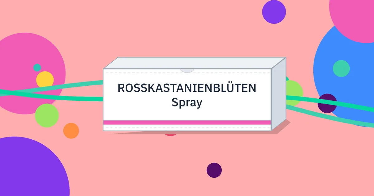Symbolbild: Packung mit der Aufschrift ROSSKASTANIENBLÜTEN Spray (PZN 17555765) – Verfügbarkeit und Bezug in Apotheken in Frankfurt am Main