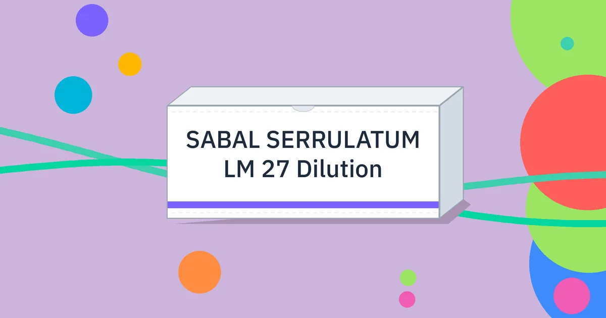 Symbolbild: Packung mit der Aufschrift SABAL SERRULATUM LM 27 Dilution (PZN 13175132) – Verfügbarkeit und Bezug in Apotheken in Frankfurt am Main
