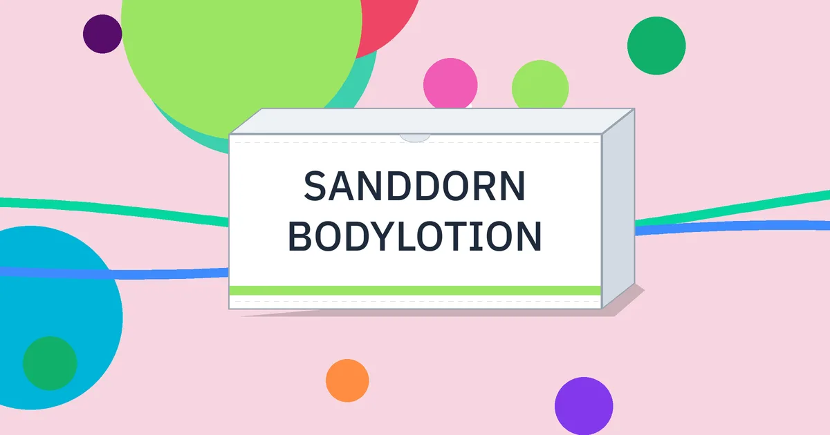 Symbolbild: Packung mit der Aufschrift SANDDORN BODYLOTION (PZN 19907688) – Verfügbarkeit und Bezug in Apotheken in Frankfurt am Main