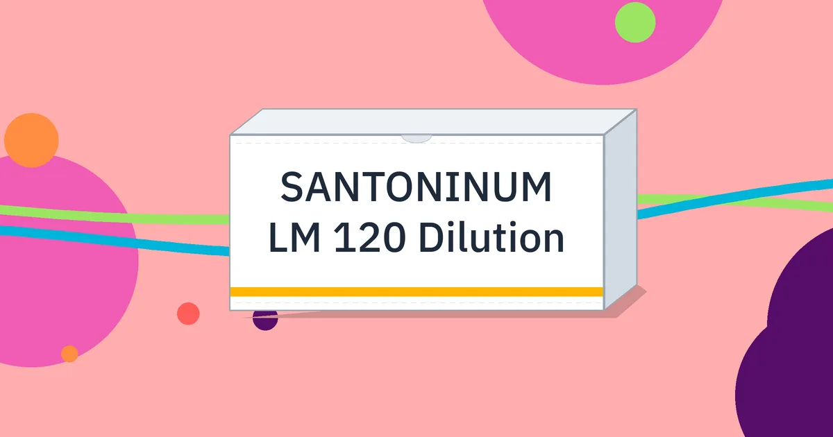 Symbolbild: Packung mit der Aufschrift SANTONINUM LM 120 Dilution (PZN 13685991) – Verfügbarkeit und Bezug in Apotheken in Frankfurt am Main