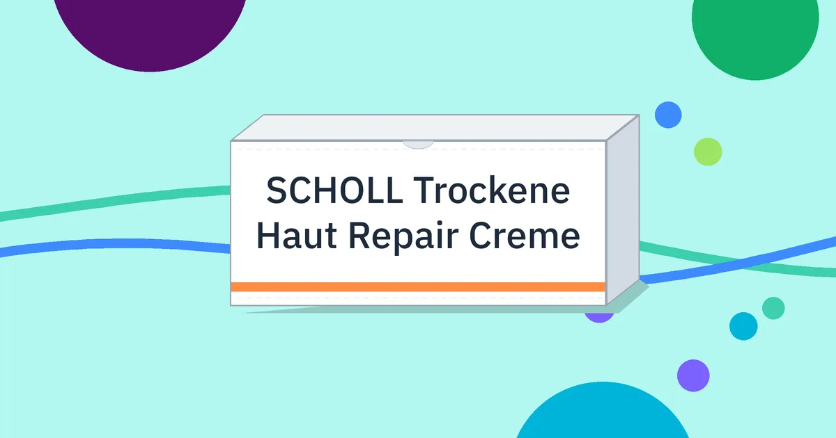 Symbolbild: Packung mit der Aufschrift SCHOLL Trockene Haut Repair Creme (PZN 11173382) – Verfügbarkeit und Bezug in Apotheken in Frankfurt am Main