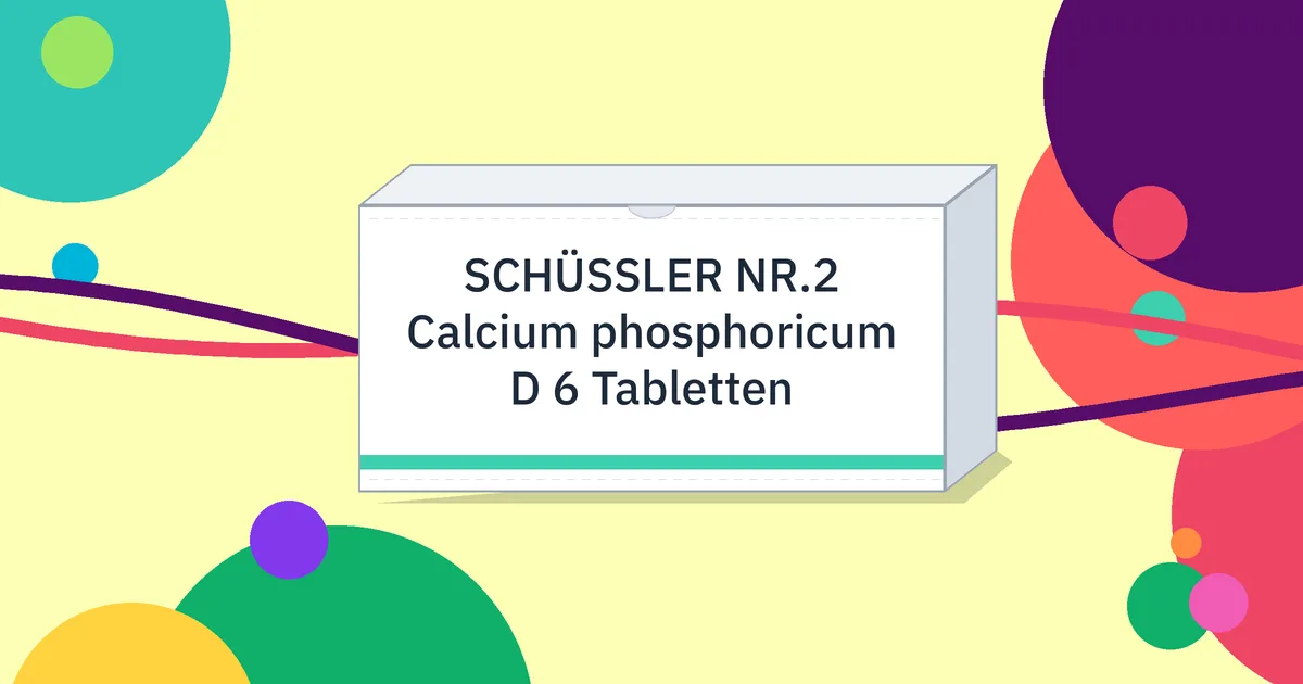 Symbolbild: Packung mit der Aufschrift SCHÜSSLER NR.2 Calcium phosphoricum D 6 Tabletten (PZN 10990392) – Verfügbarkeit und Bezug in Apotheken in Frankfurt am Main