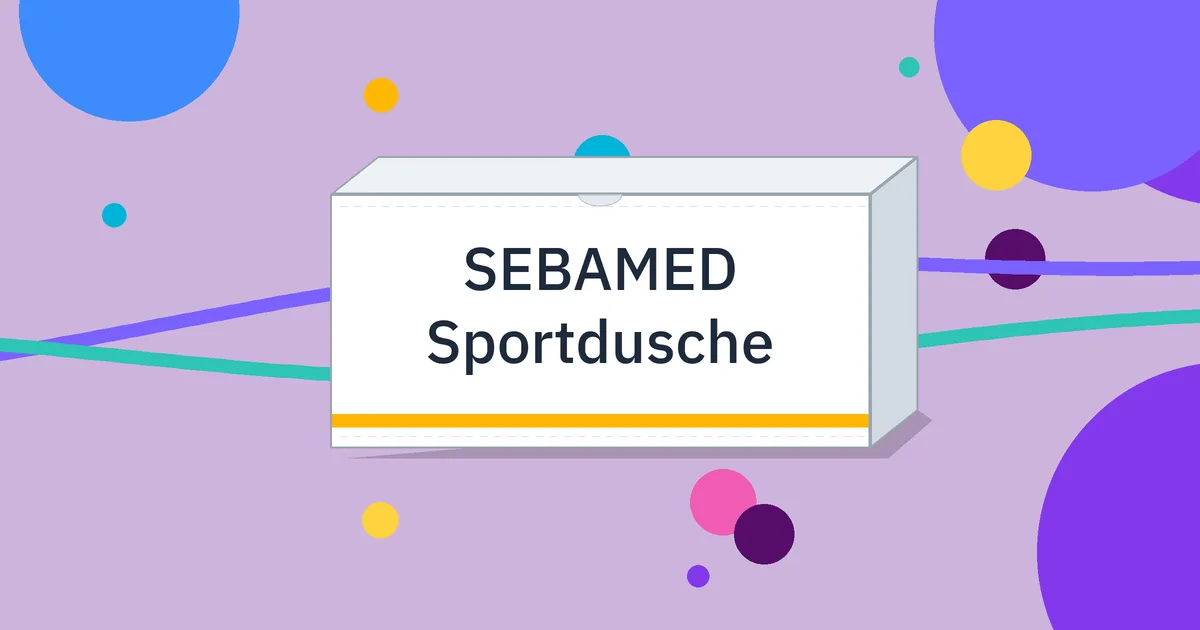 Symbolbild: Packung mit der Aufschrift SEBAMED Sportdusche (PZN 17594050) – Verfügbarkeit und Bezug in Apotheken in Frankfurt am Main