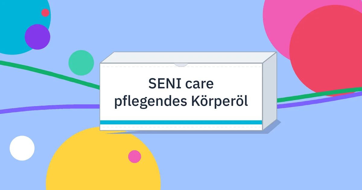 Symbolbild: Packung mit der Aufschrift SENI care pflegendes Körperöl (PZN 20309952) – Verfügbarkeit und Bezug in Apotheken in Frankfurt am Main