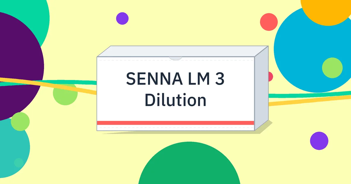 Symbolbild: Packung mit der Aufschrift SENNA LM 3 Dilution (PZN 13187951) – Verfügbarkeit und Bezug in Apotheken in Frankfurt am Main