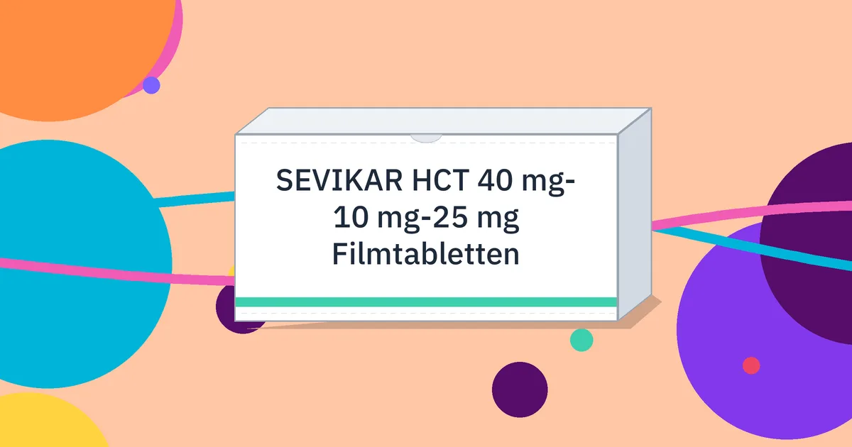 Symbolbild: Packung mit der Aufschrift SEVIKAR HCT 40 mg-10 mg-25 mg Filmtabletten (PZN 12729338) – Verfügbarkeit und Bezug in Apotheken in Frankfurt am Main