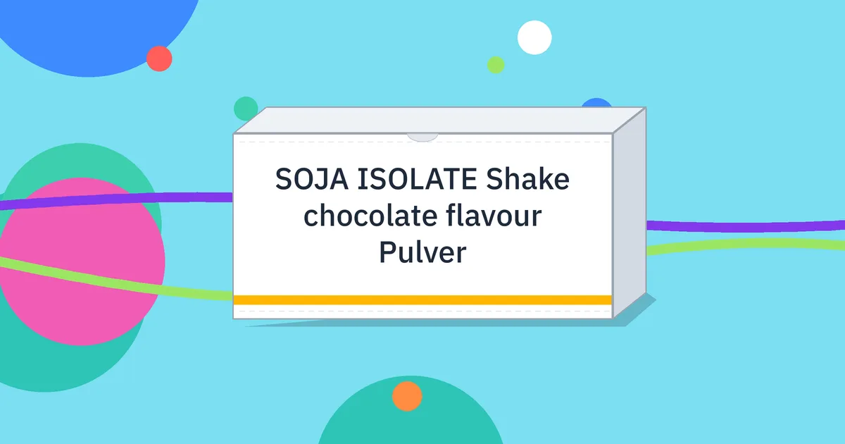 Symbolbild: Packung mit der Aufschrift SOJA ISOLATE Shake chocolate flavour Pulver (PZN 10268502) – Verfügbarkeit und Bezug in Apotheken in Frankfurt am Main