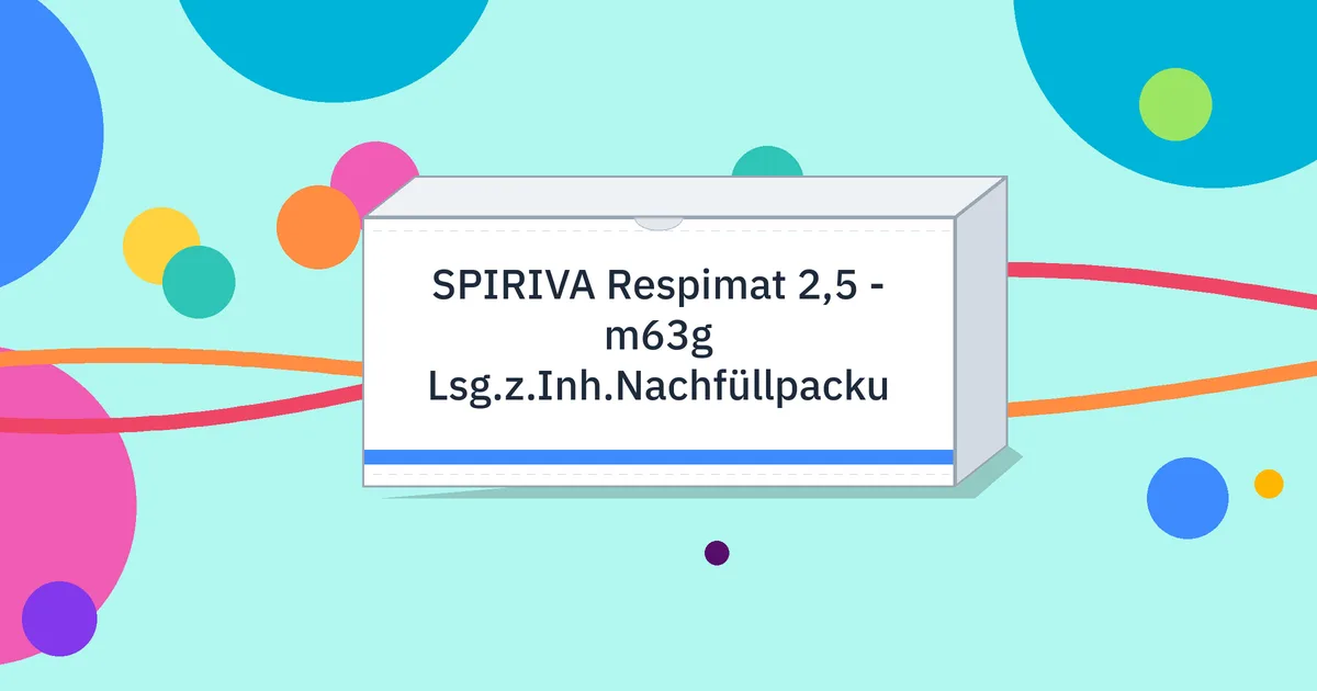 Symbolbild: Packung mit der Aufschrift SPIRIVA Respimat 2,5 -m63g Lsg.z.Inh.Nachfüllpacku (PZN 17530653) – Verfügbarkeit und Bezug in Apotheken in Frankfurt am Main