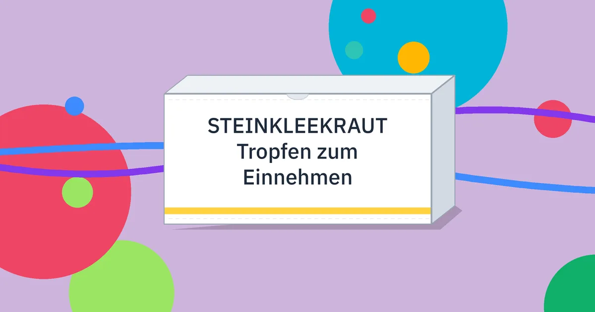 Symbolbild: Packung mit der Aufschrift STEINKLEEKRAUT Tropfen zum Einnehmen (PZN 11602535) – Verfügbarkeit und Bezug in Apotheken in Frankfurt am Main