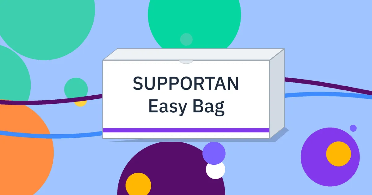 Symbolbild: Packung mit der Aufschrift SUPPORTAN Easy Bag (PZN 01565000) – Verfügbarkeit und Bezug in Apotheken in Frankfurt am Main