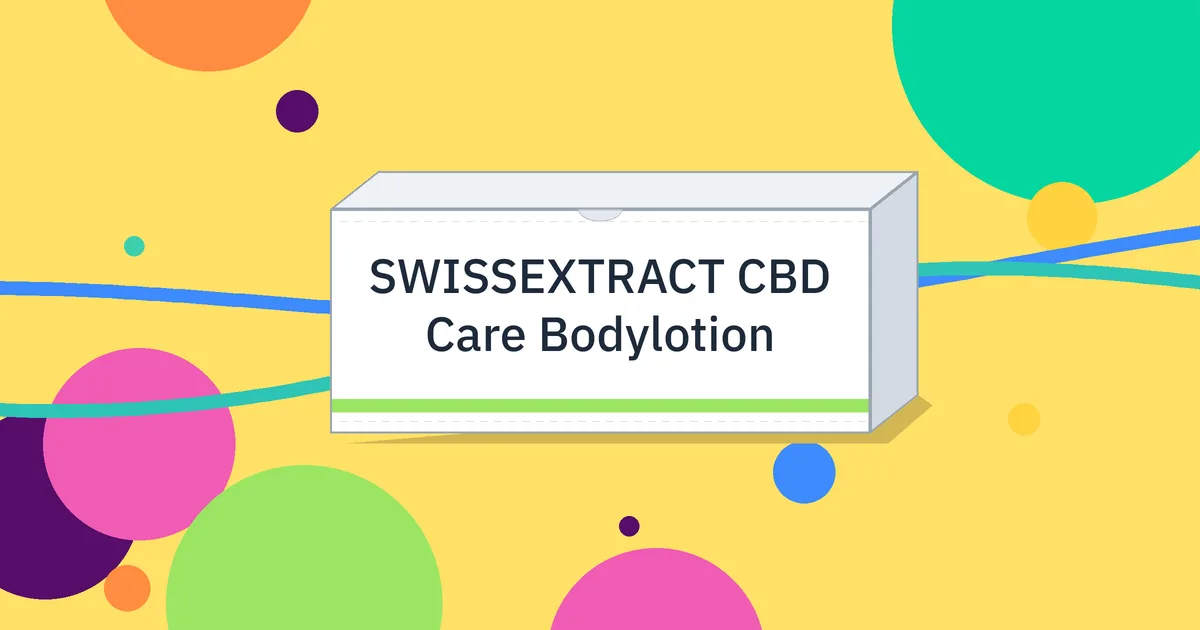 Symbolbild: Packung mit der Aufschrift SWISSEXTRACT CBD Care Bodylotion (PZN 20694973) – Verfügbarkeit und Bezug in Apotheken in Frankfurt am Main