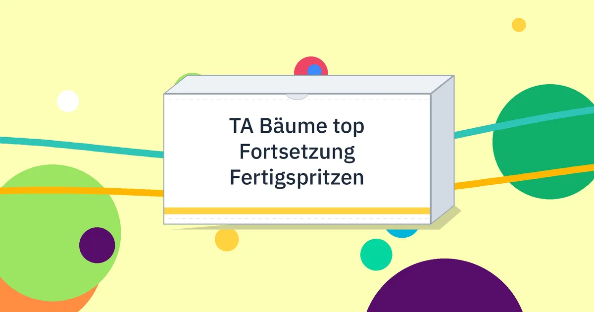 Symbolbild: Packung mit der Aufschrift TA Bäume top Fortsetzung Fertigspritzen (PZN 09605590) – Verfügbarkeit und Bezug in Apotheken in Frankfurt am Main
