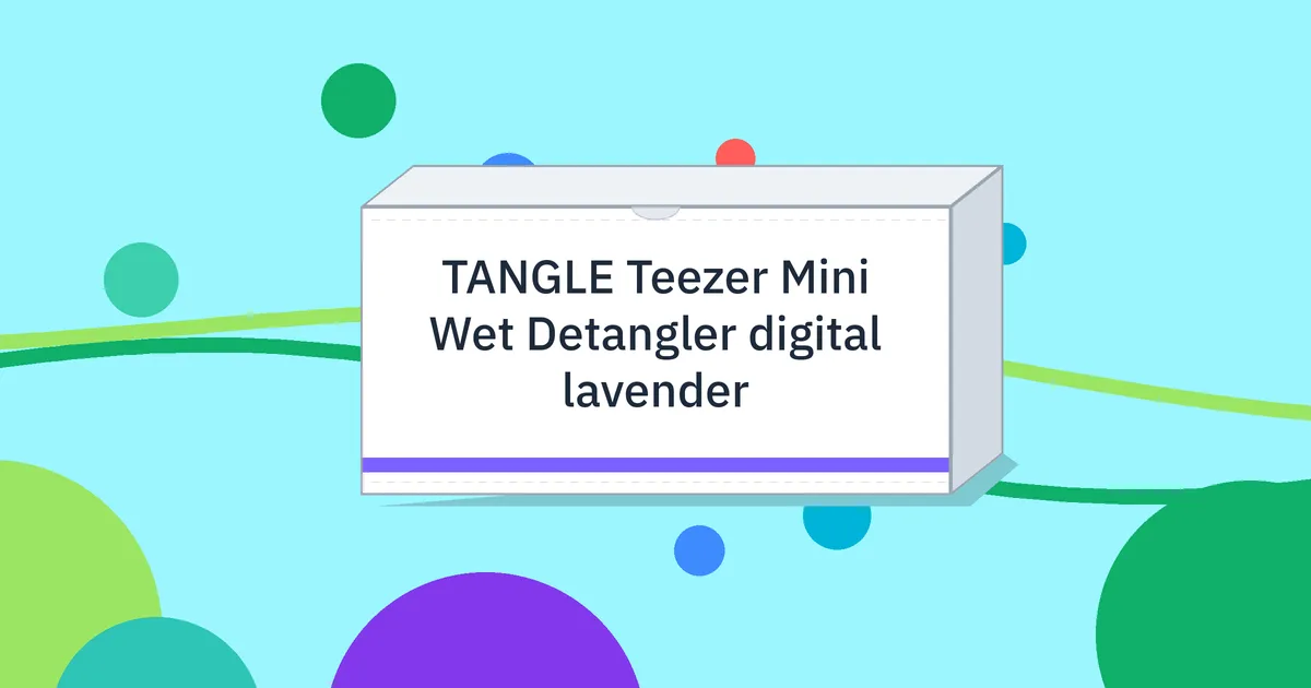 Symbolbild: Packung mit der Aufschrift TANGLE Teezer Mini Wet Detangler digital lavender (PZN 20159553) – Verfügbarkeit und Bezug in Apotheken in Frankfurt am Main